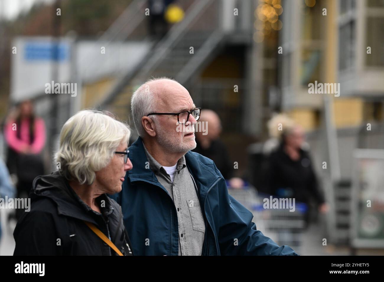 Ullared, Halland, Sweden. November 11 2024. Customers outside of Gekås ...