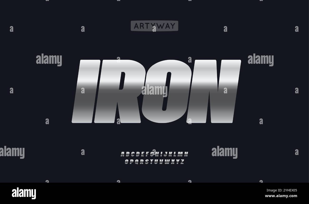Industrial iron font, heavy italic letters. Powerful font for sport ...
