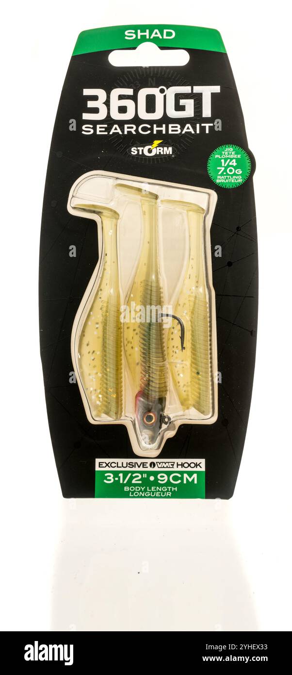 Winneconne, WI - 22 August 2024: A package of Shad 360 GTt search bait ...