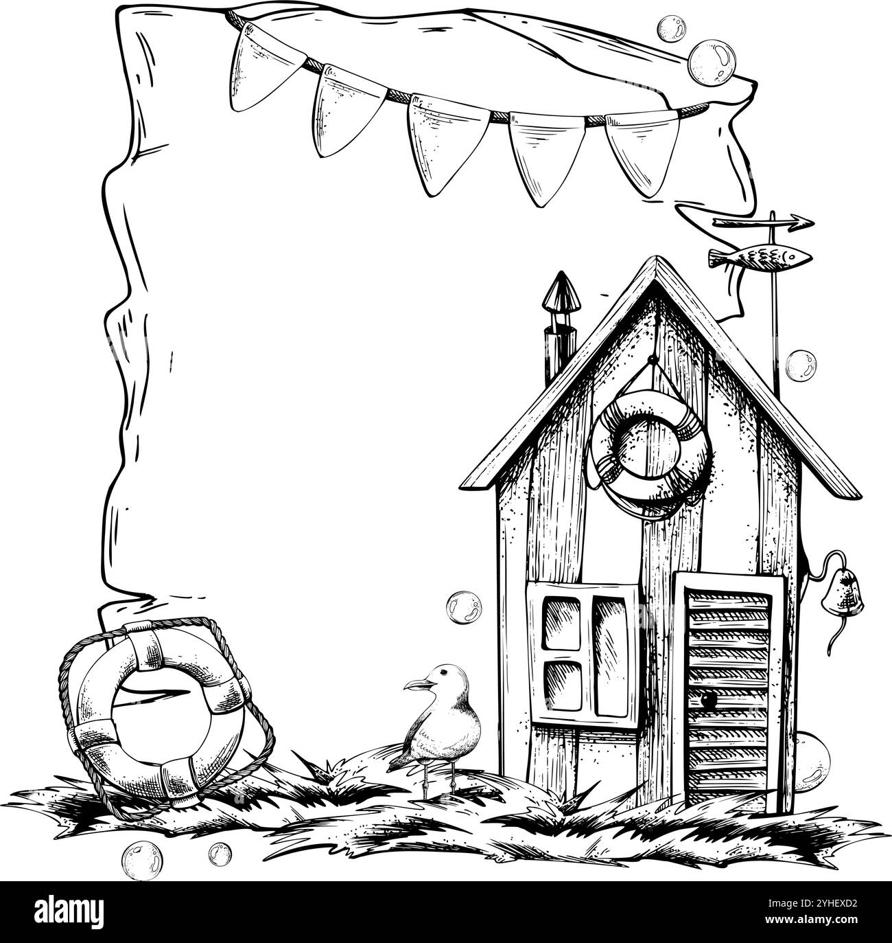 Flags shore Stock Vector Images - Alamy