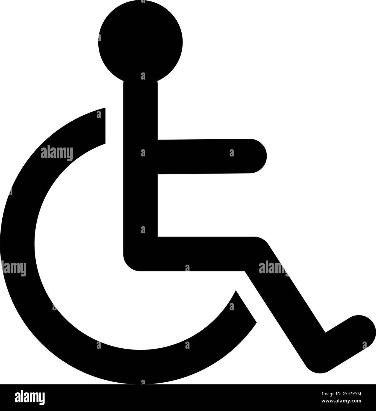 wheelchair, disability - symbol, pictogram, icon Stock Vector Image ...