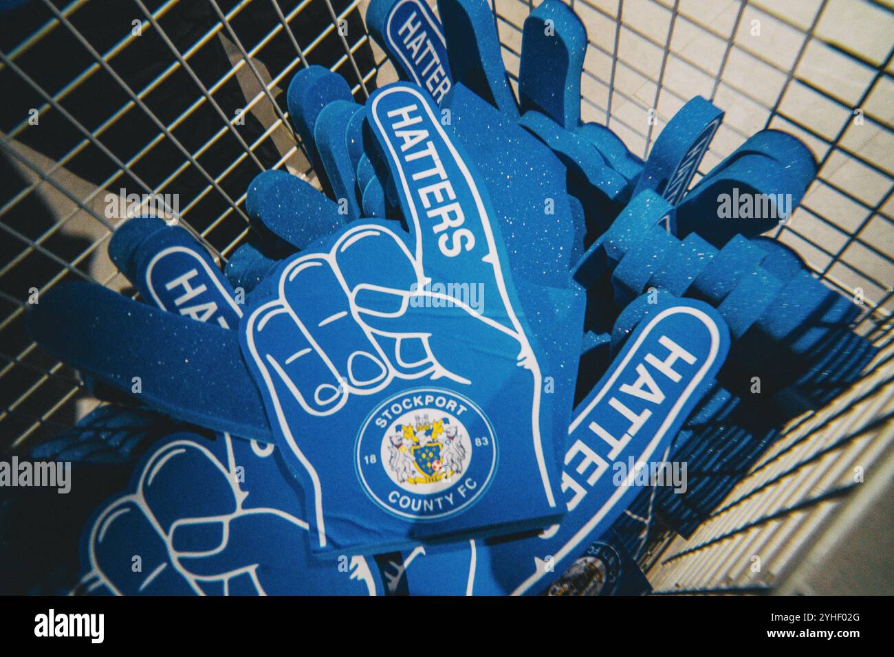 Stockport County merch, mascots or landmarks Stock Photo - Alamy