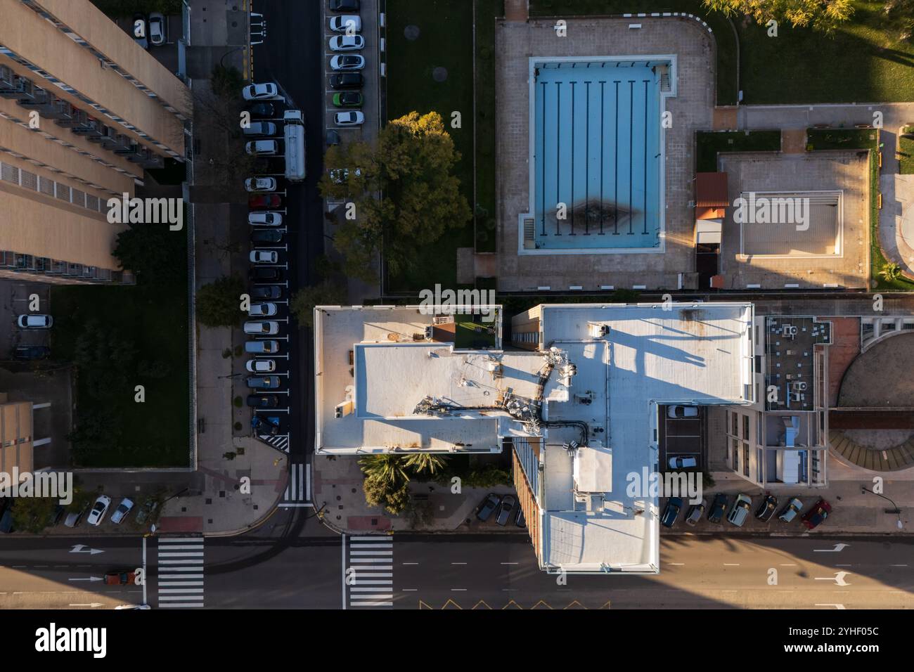 Aerial view of La Romareda neighborhood, Zaragoza Stock Photo - Alamy