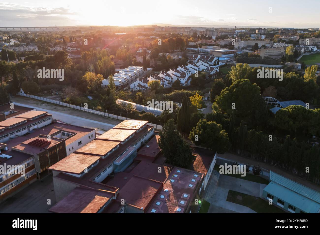 Aerial view suburbs peaceful residential hi-res stock photography and ...
