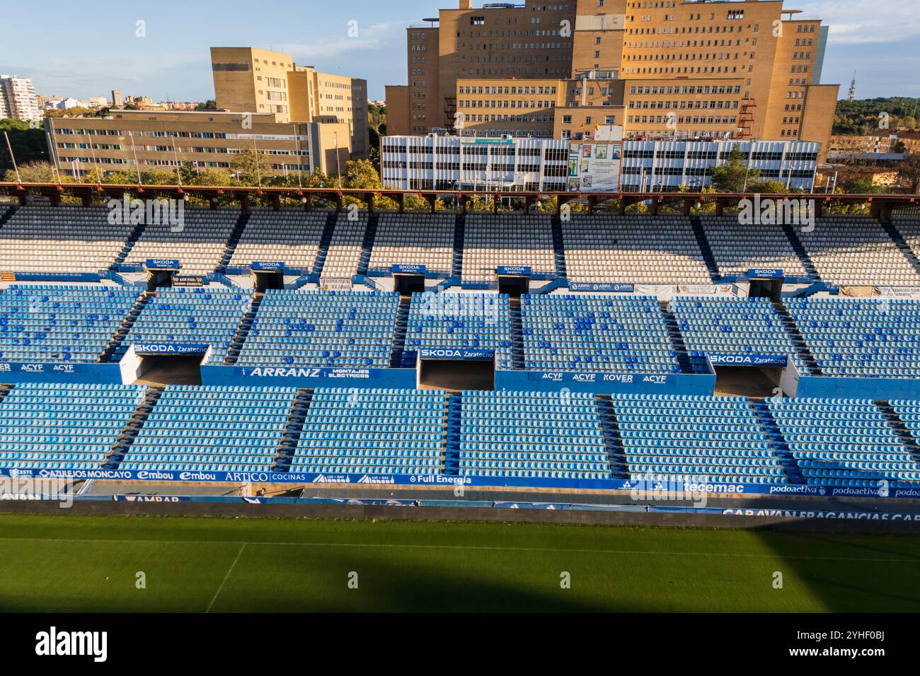 Empty soccer stadium aerial hi-res stock photography and images - Alamy