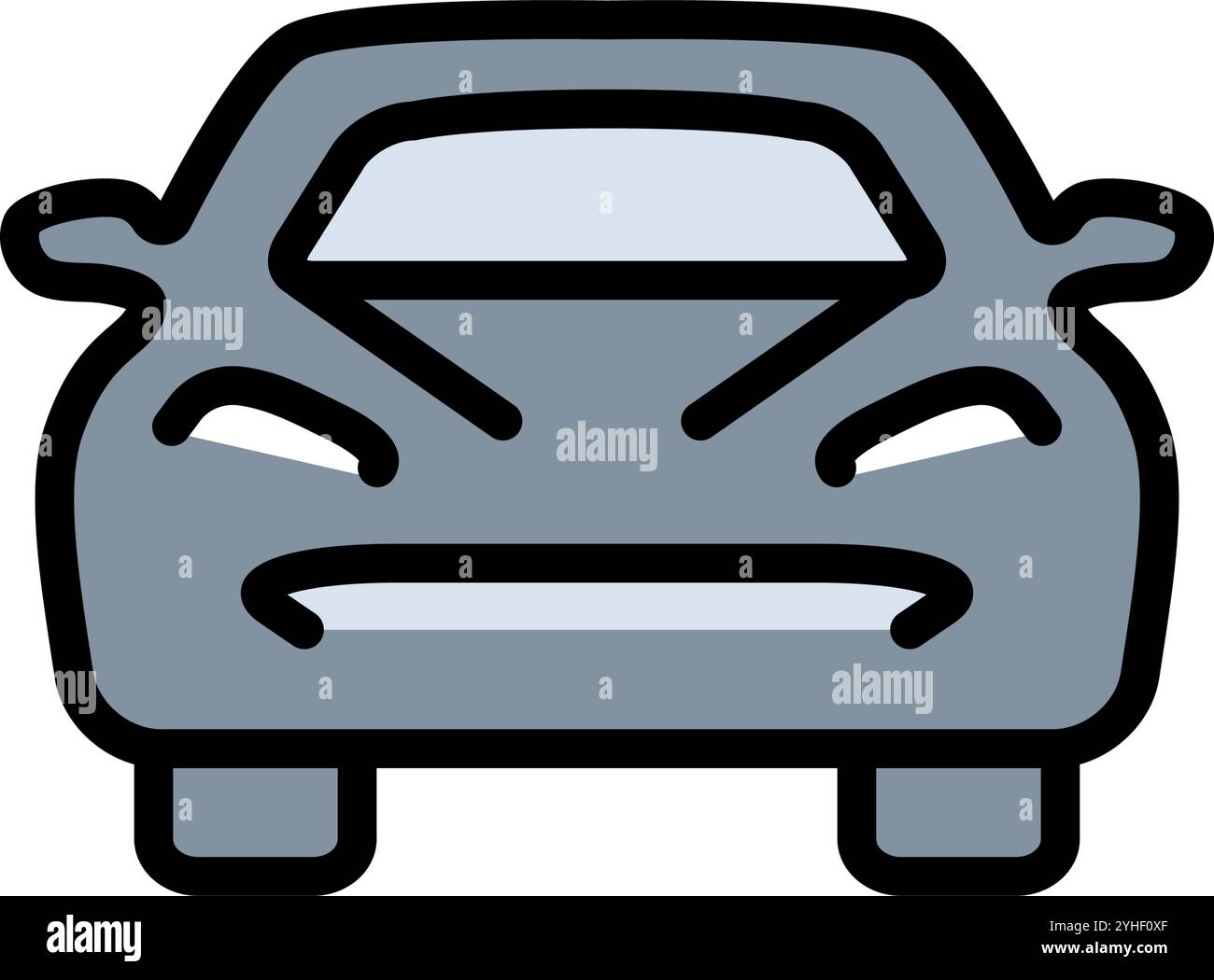 Car front simple color icon. Automobile and car dealer symbol. Auto ...