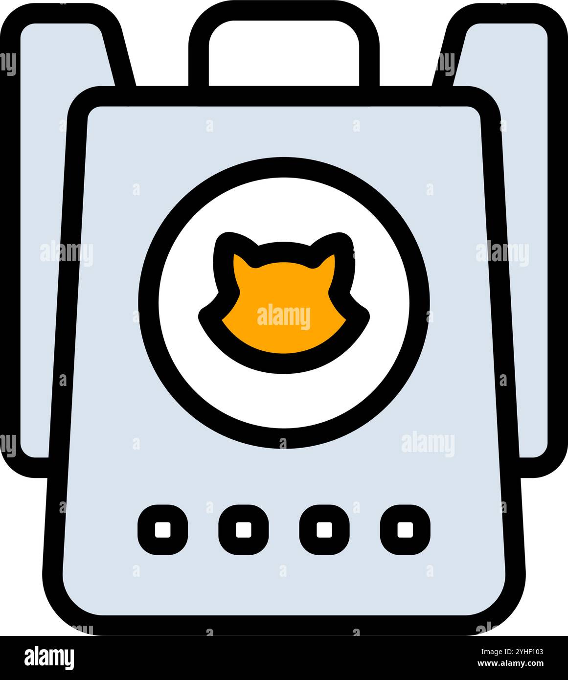 Pet carrier symbol. Comfortable animal travel. Cat carrier color vector ...
