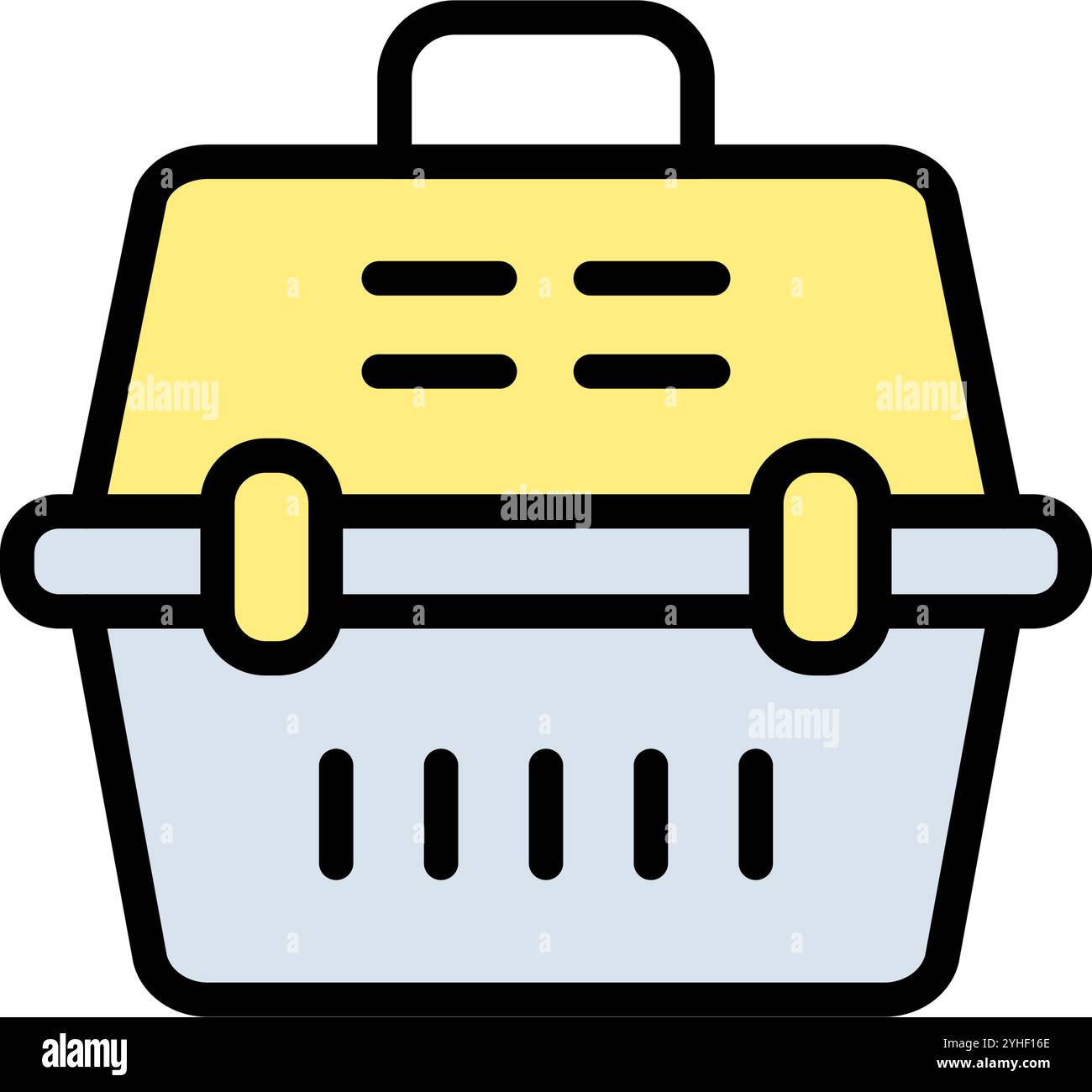 Pet carrier symbol. Comfortable animal travel. Cat carrier color vector ...