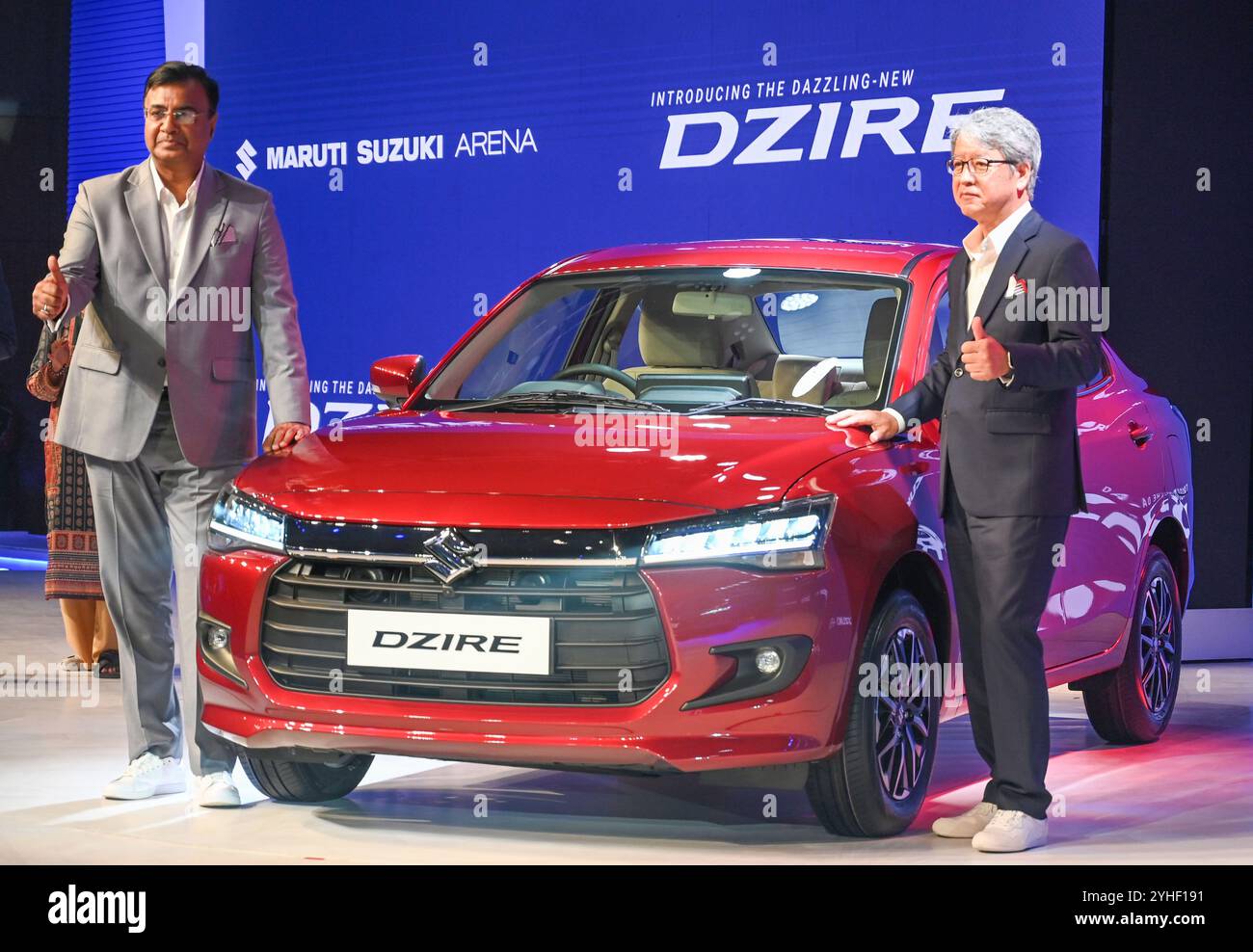 GURGRAM, INDIA - NOVEMBER 11: (R) Hisashi Takeuchi, MD & CEO and Partho ...