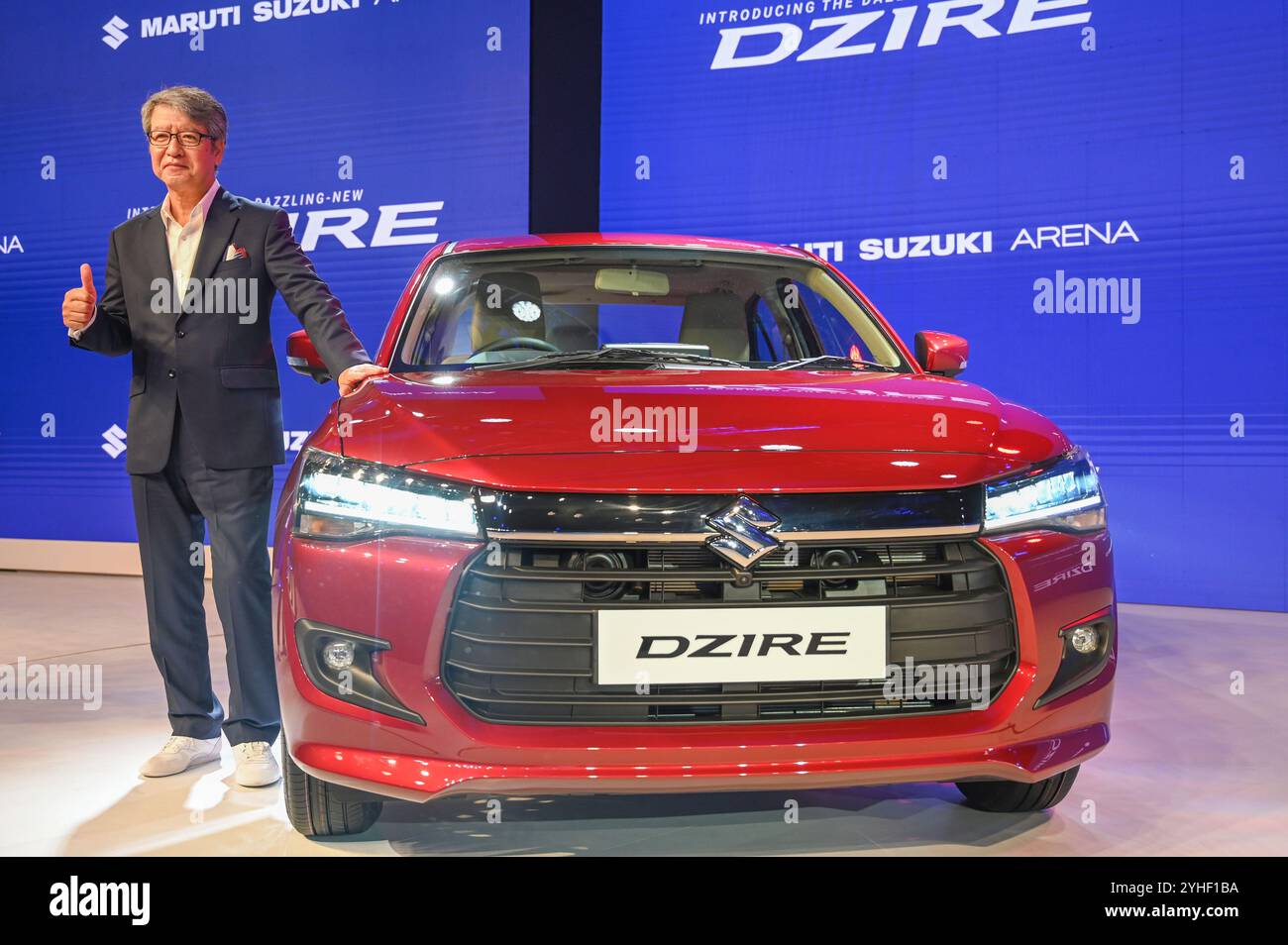 GURGRAM, INDIA - NOVEMBER 11: (R) Hisashi Takeuchi, MD & CEO at Maruti ...