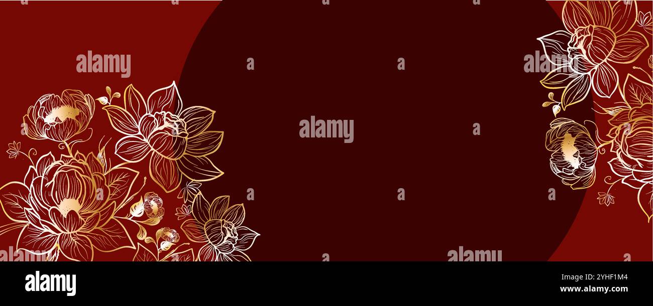 Chinese flowers peonies Stock Vector Images - Alamy