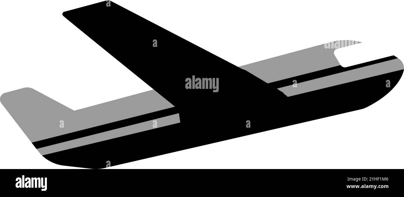 passenger plane taking off - vector icon Stock Vector Image & Art - Alamy