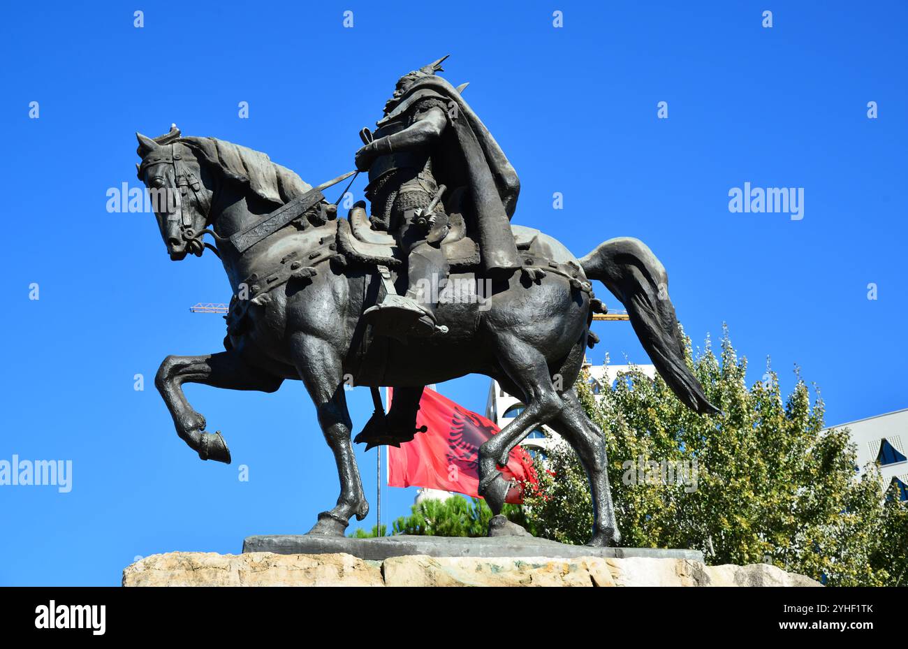 A view of Skanderbeg Square in Tirana, the capital of Albania. It is ...
