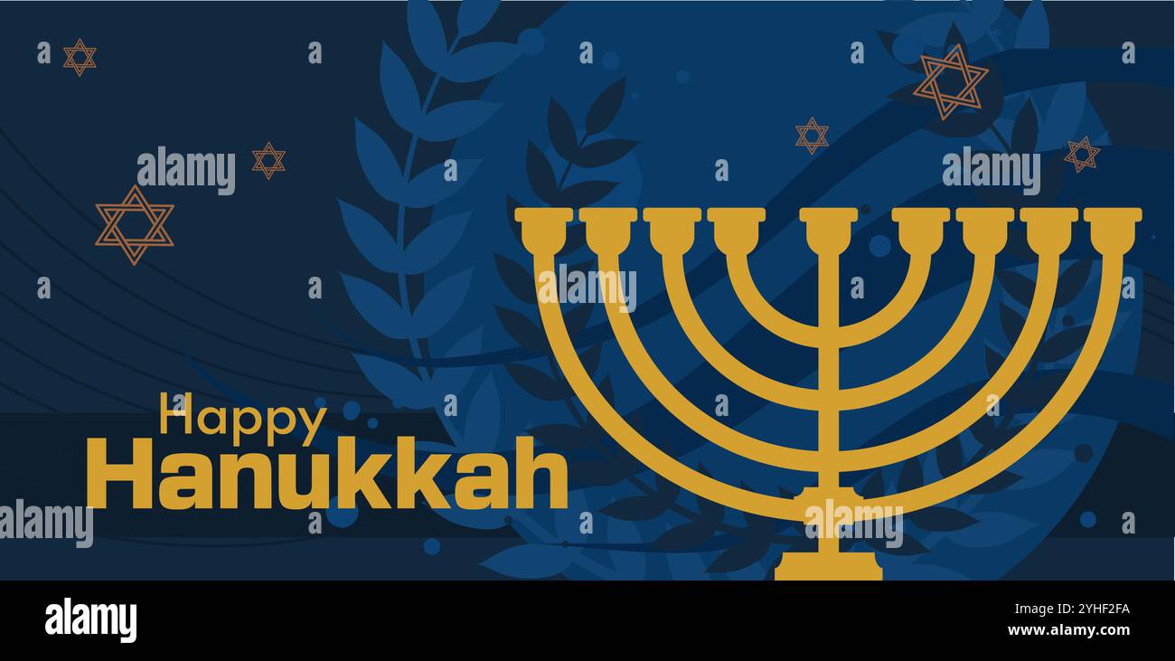 Happy Hanukkah - banner, background, poster Stock Vector Image & Art ...