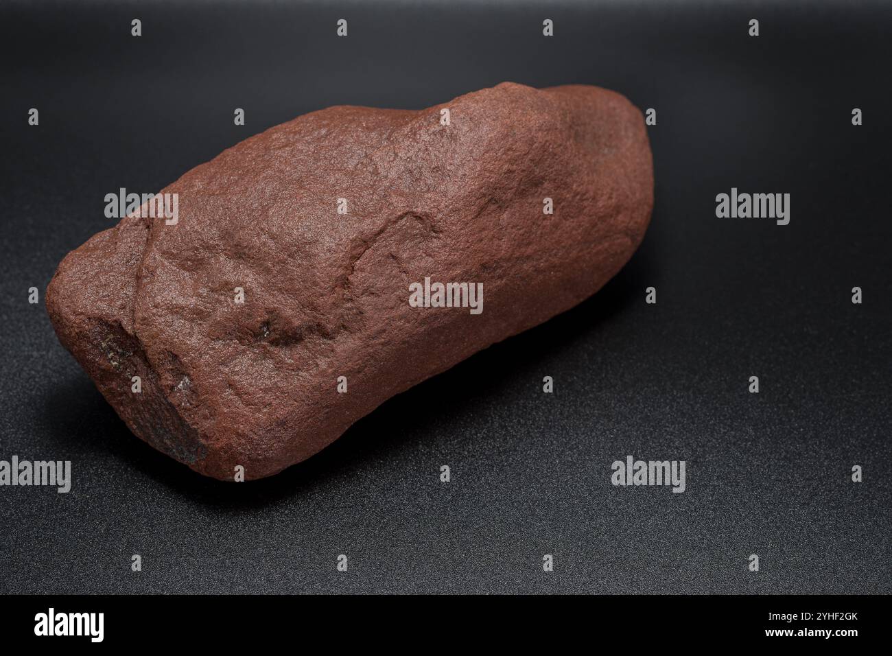 Red River Stone Isolated on Black Background: Copy space, Natural ...