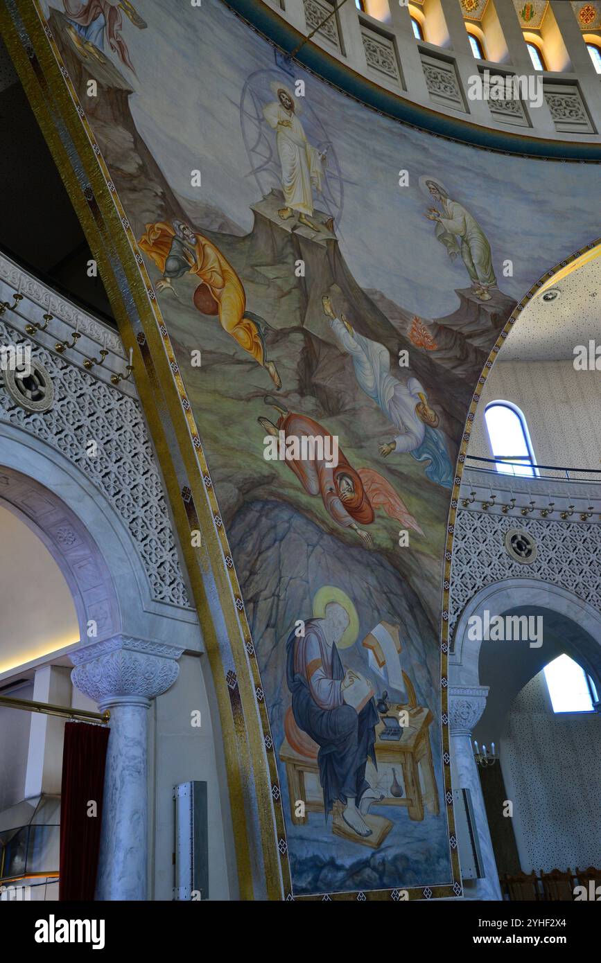 A view of the Orthodox Church of the Resurrection of Christ in Tirana ...