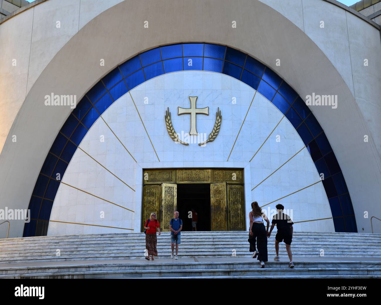 A view of the Orthodox Church of the Resurrection of Christ in Tirana ...