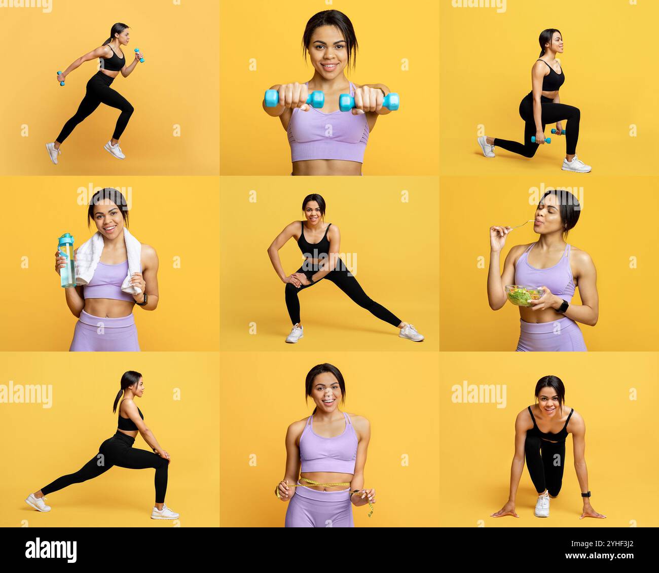 Collage people exercising in gym hi-res stock photography and images ...