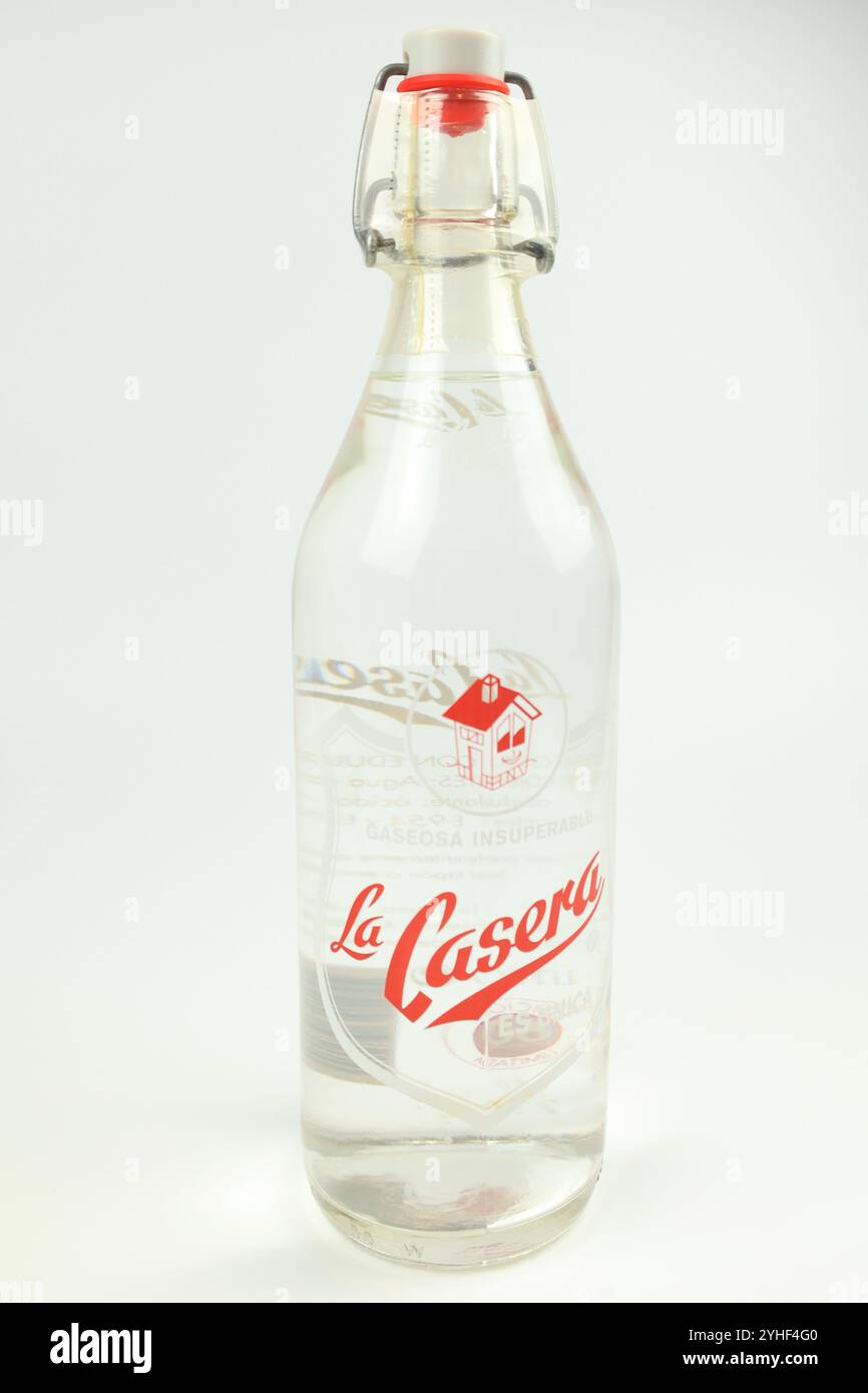 Madrid, Spain- November 14, 2024: Vintage soda bottle of La Casera ...