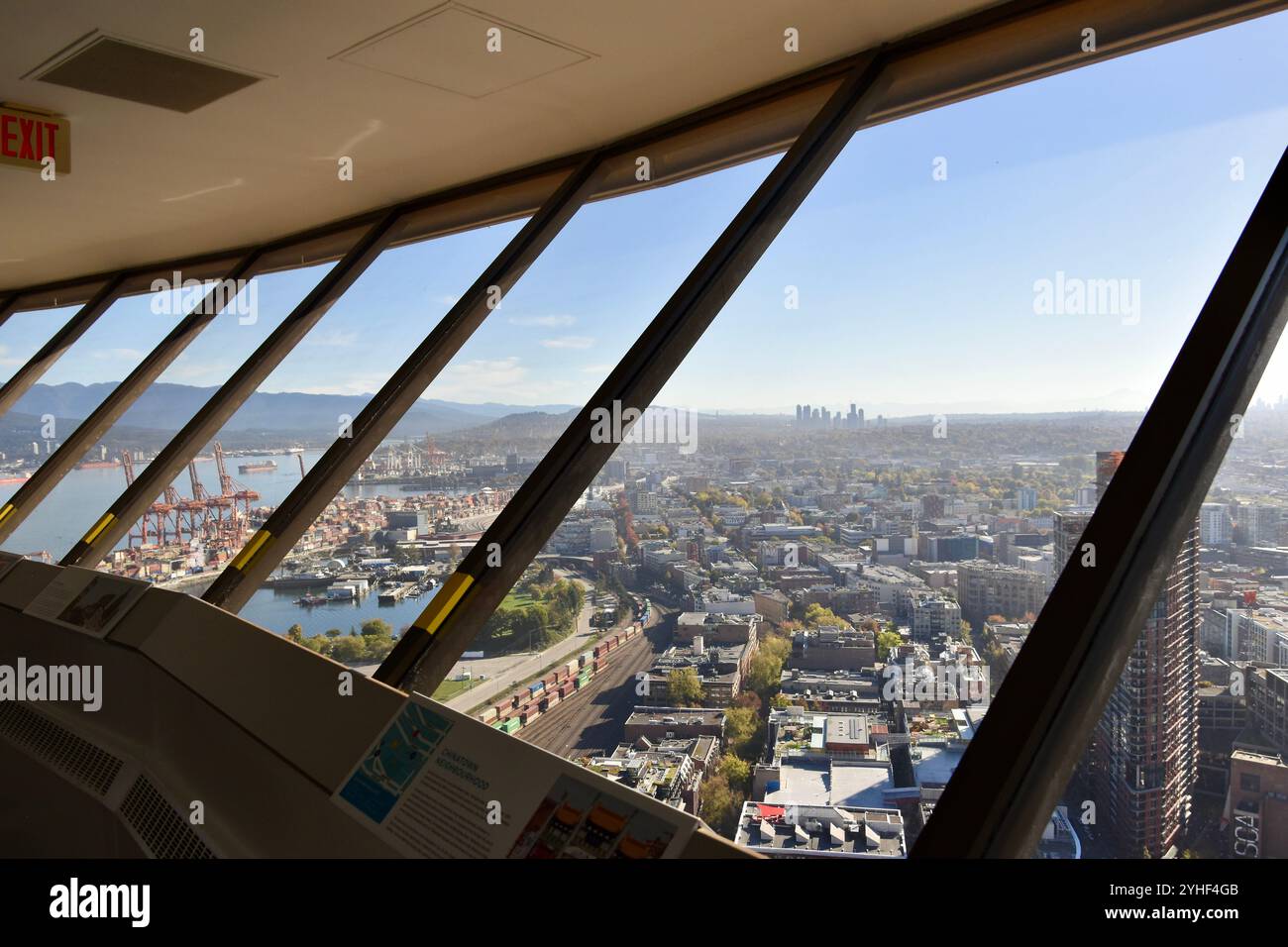 A view of the Vancouver skyline from the Vancouver Lookout, atop the ...