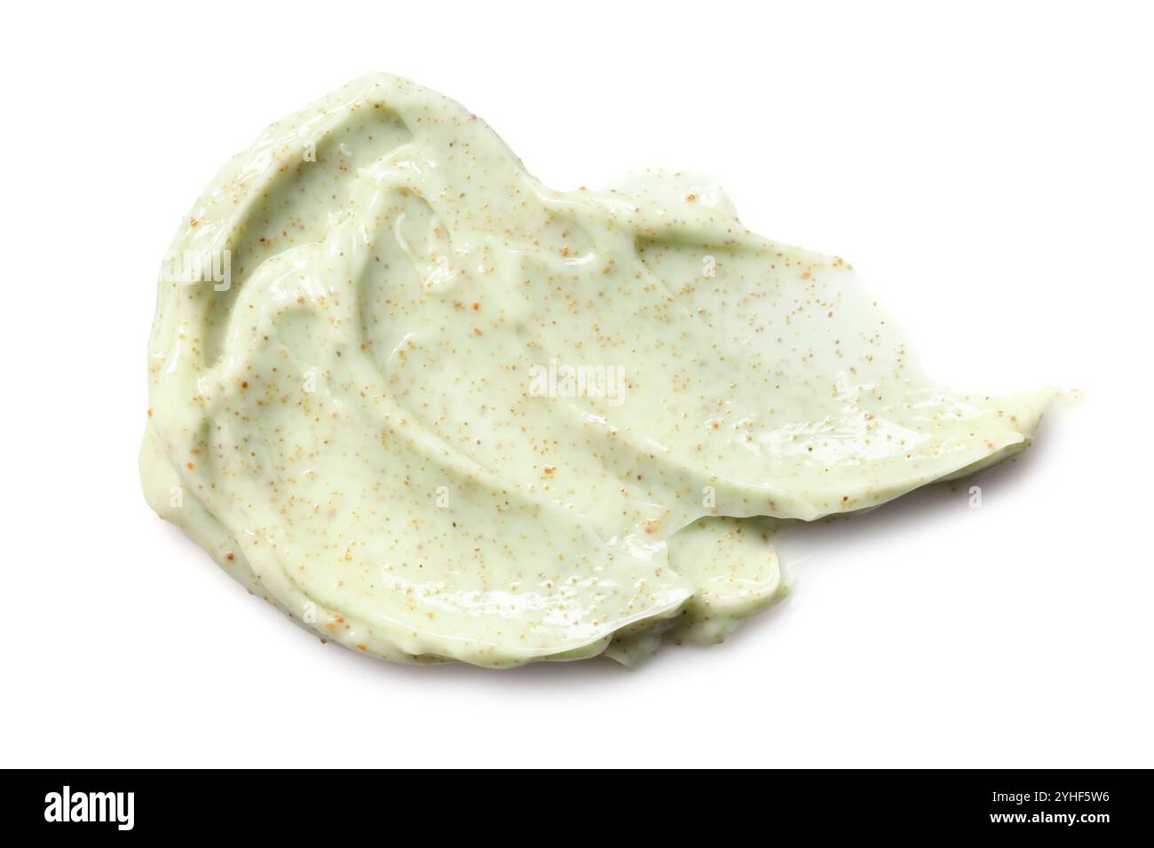 Smear of body scrub isolated on white, top view Stock Photo - Alamy