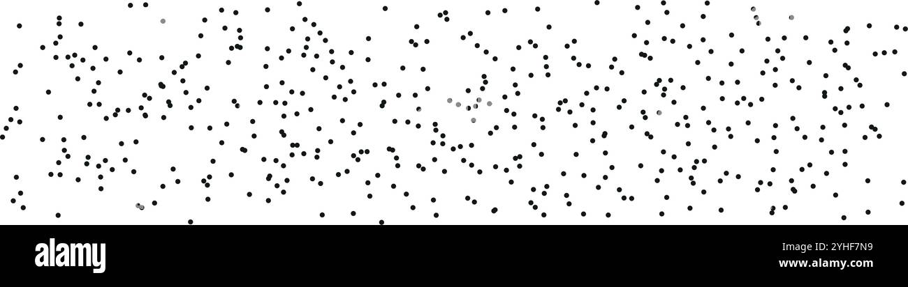 Seamless random dot pattern with small, irregular polka dots. Black and ...
