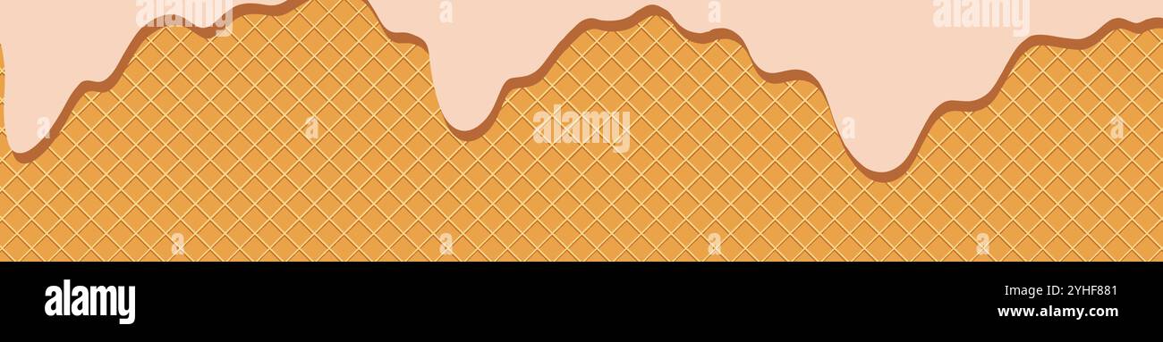 seamless Waffle background pattern and biscuit texture. for ice cream ...