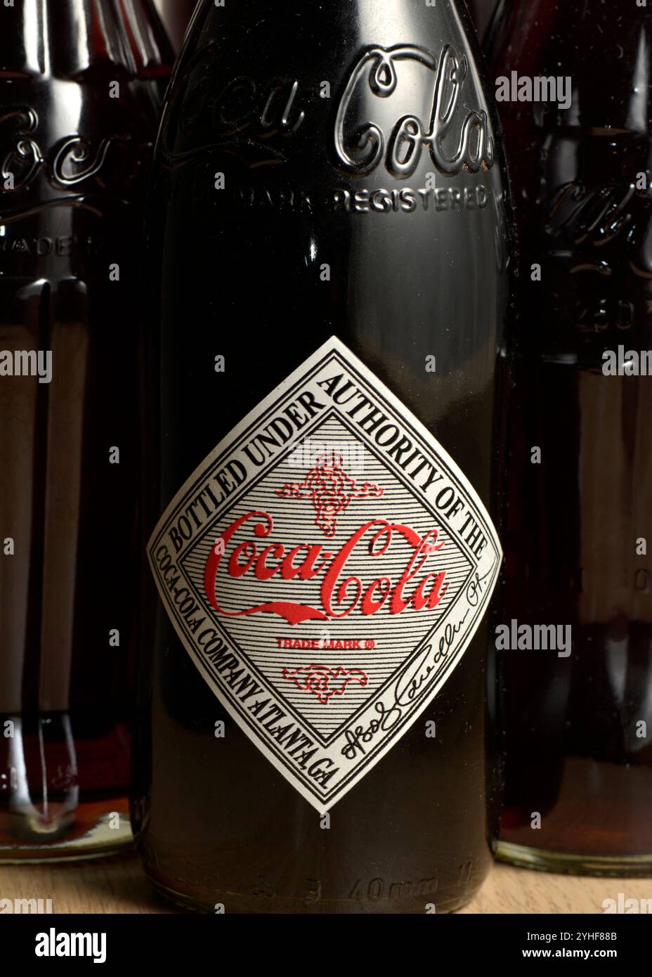 Coca Cola Straightwall bottle 1900 design Coca Cola collectibles Stock ...