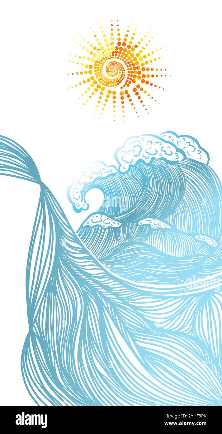 Minimalist wave graphics hi-res stock photography and images - Alamy