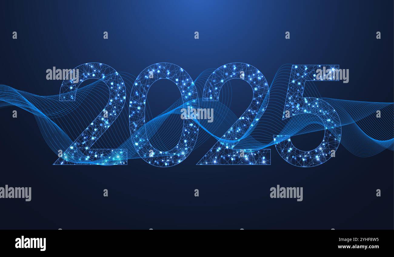 Digital technology abstract poster template 2025 with circuit board ...