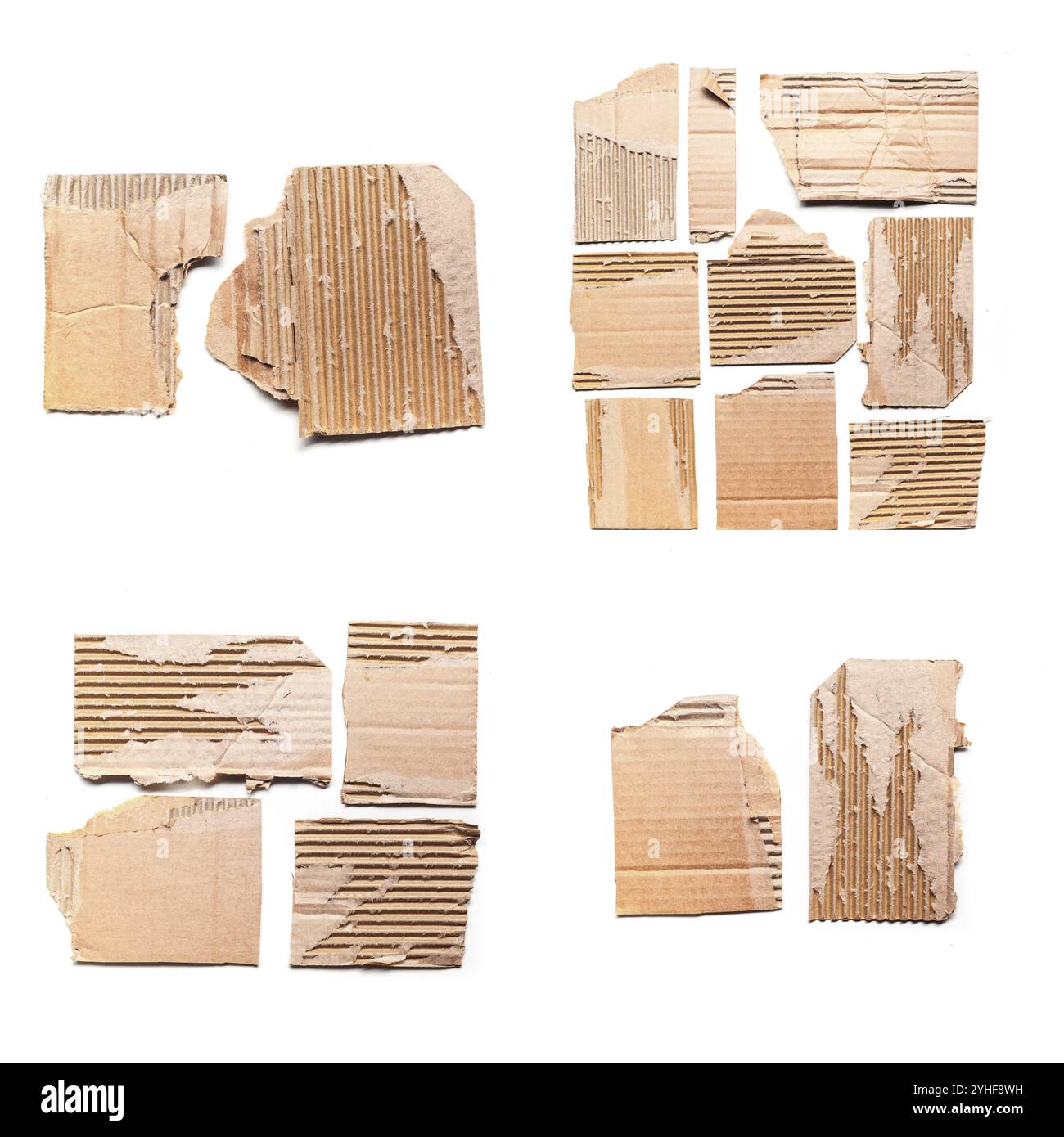 Set of pieces of cardboard Stock Photo - Alamy
