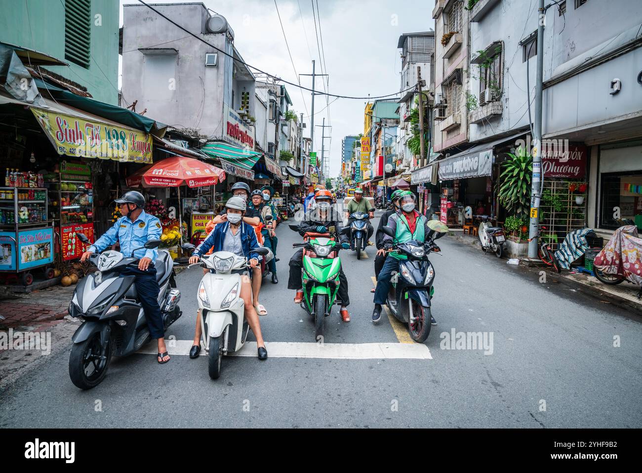 Ho Chi Minh City, November 24, 2022: A street scene in residential ...