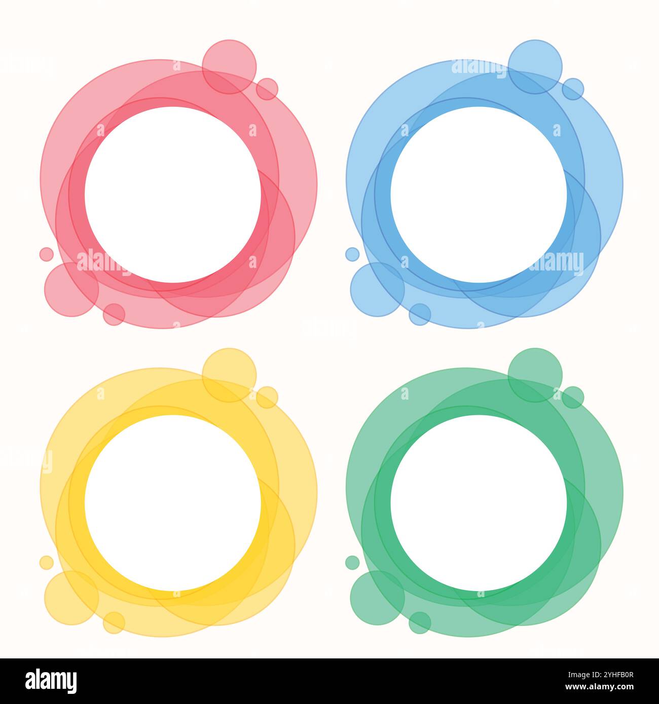 colorful set of circle round frames Stock Vector Image & Art - Alamy