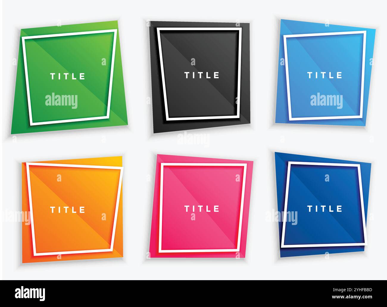 colorful shiny text frames set Stock Vector Image & Art - Alamy