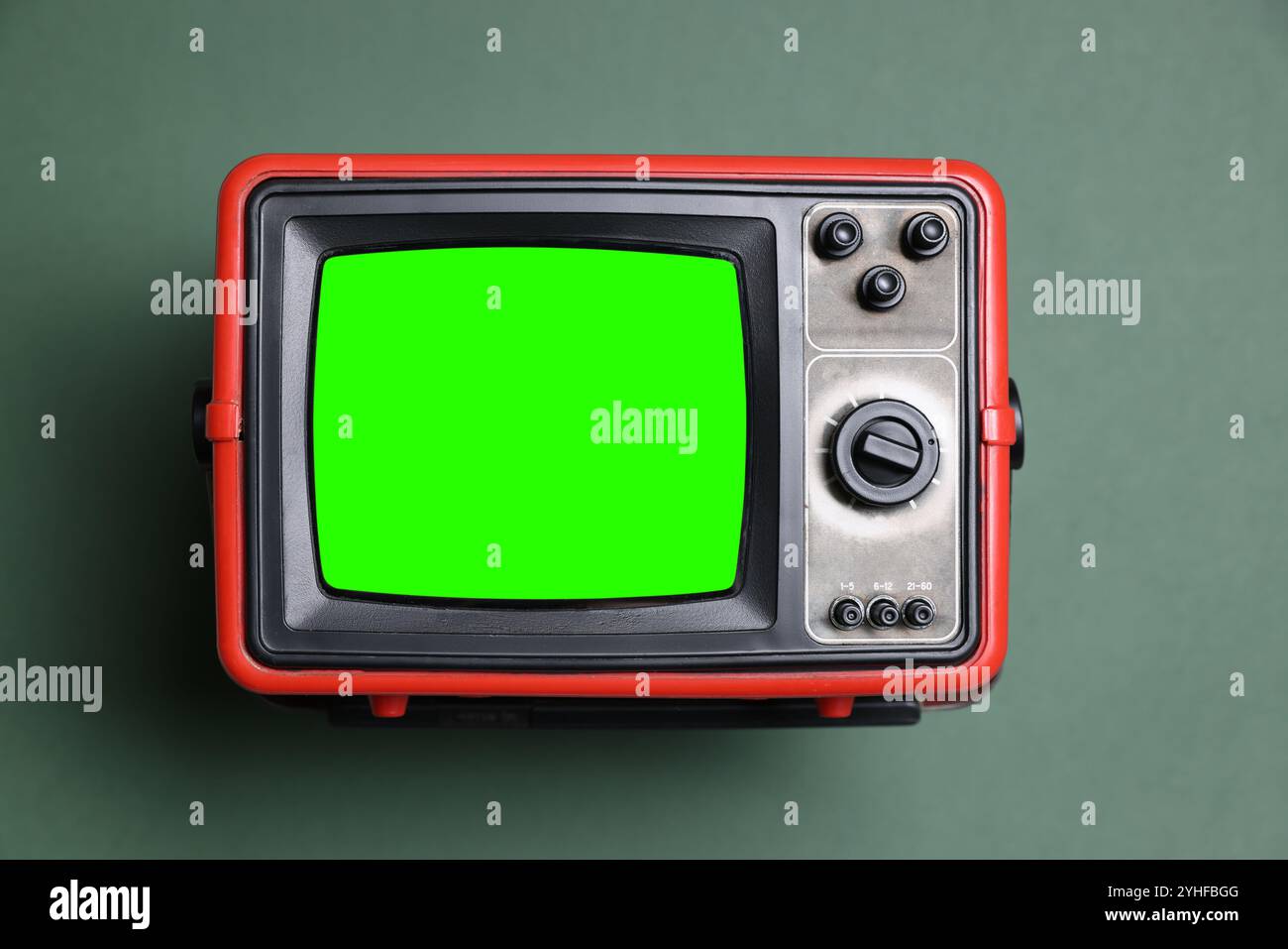 Old television key green screen hi-res stock photography and images - Alamy