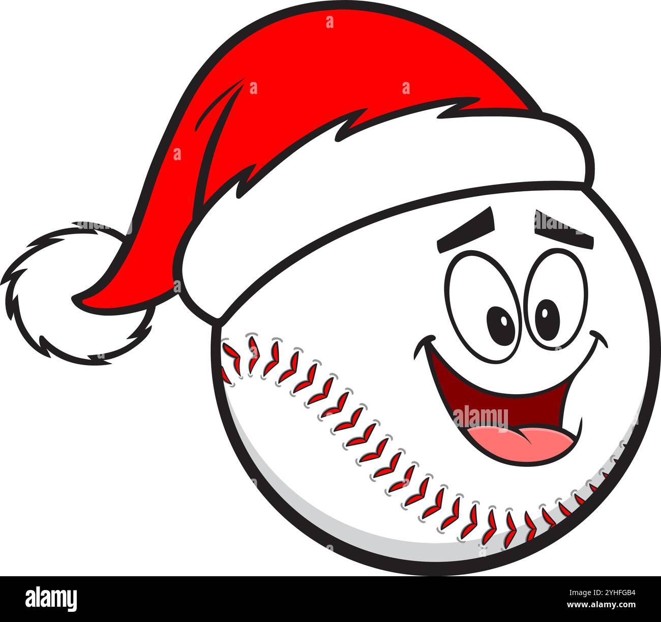 Baseball Christmas Ball, Hand Drawn Vector illustrations, Isolated On ...