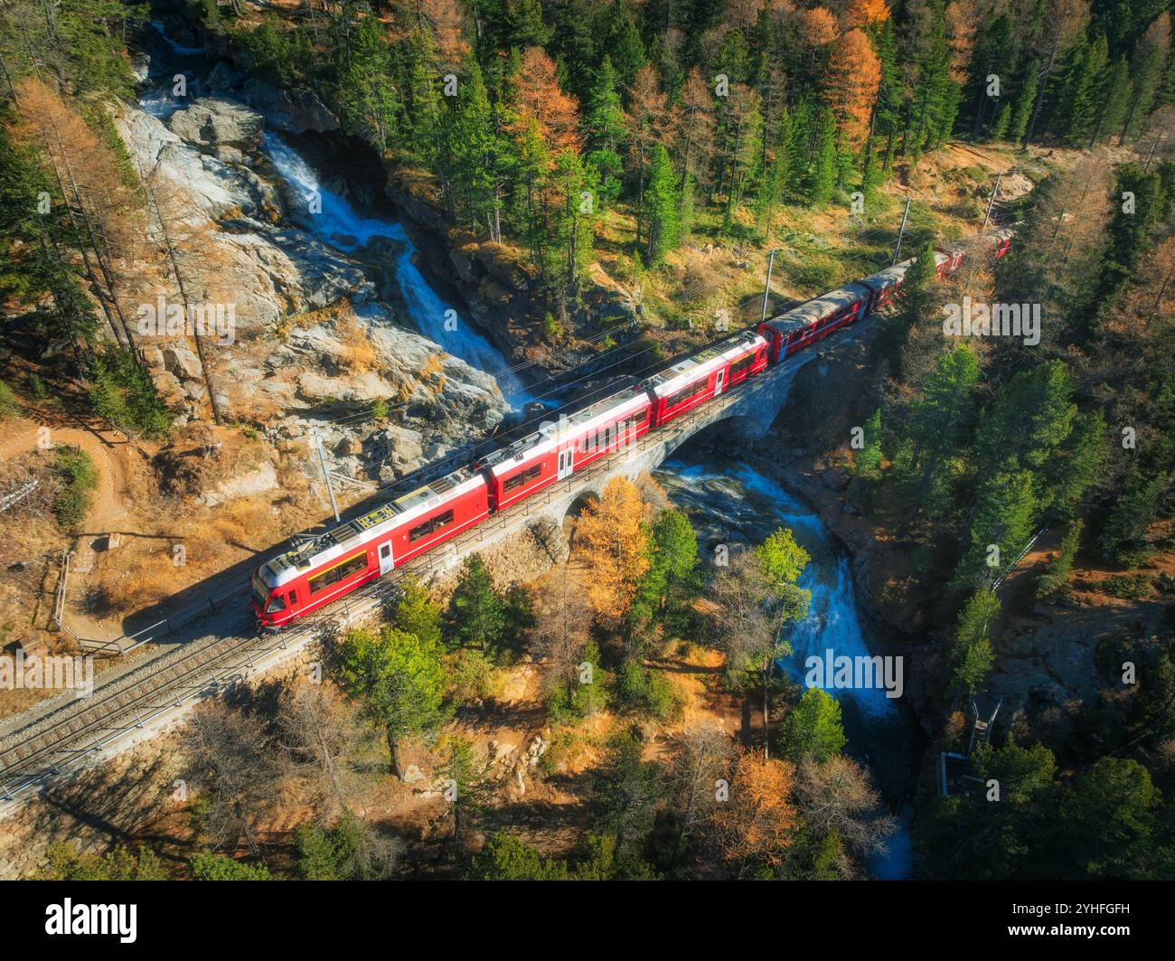 Train bridge over waterfall hi-res stock photography and images - Alamy