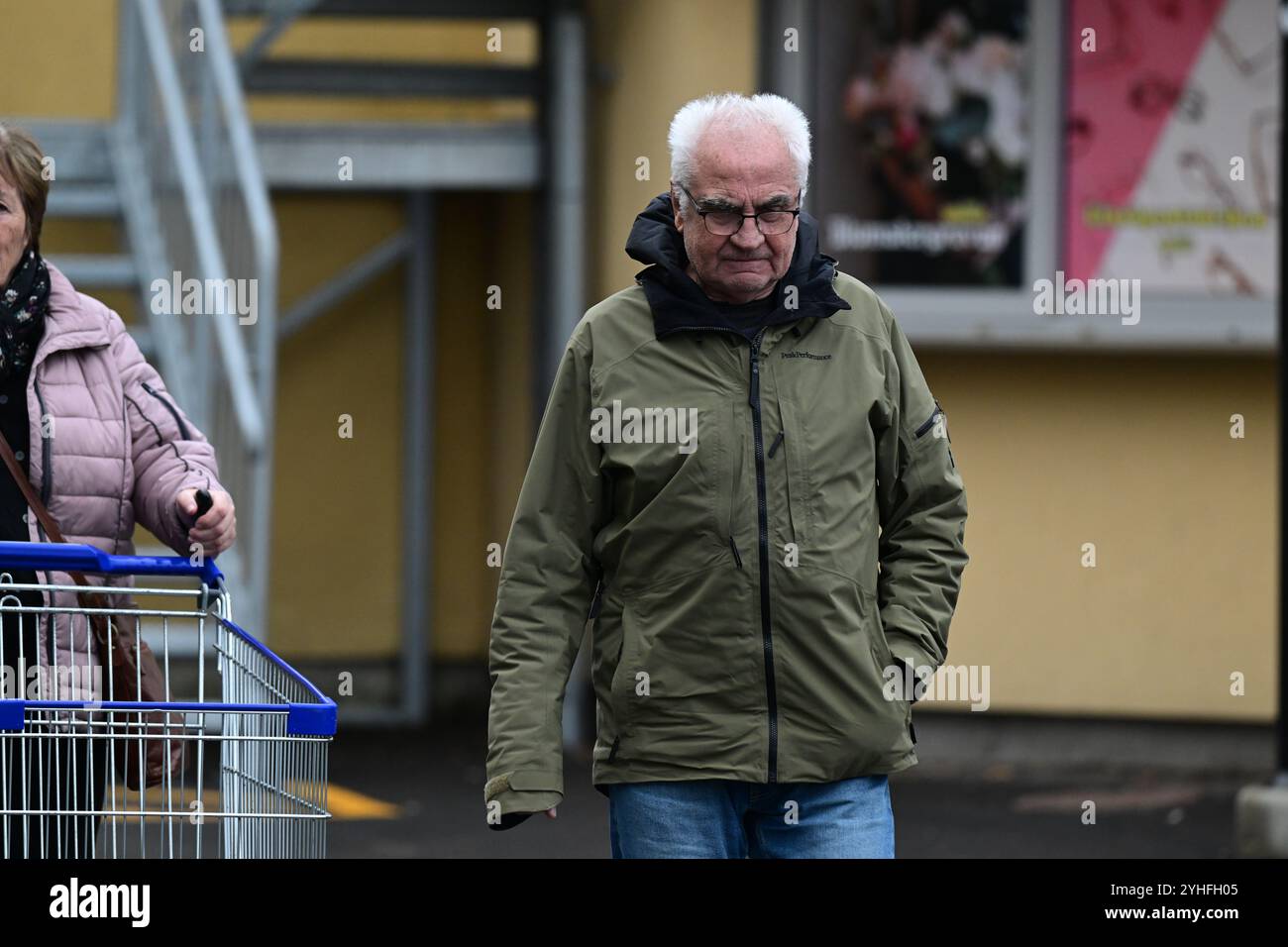 Ullared, Halland, Sweden. November 11 2024. Customers outside of Gekås ...