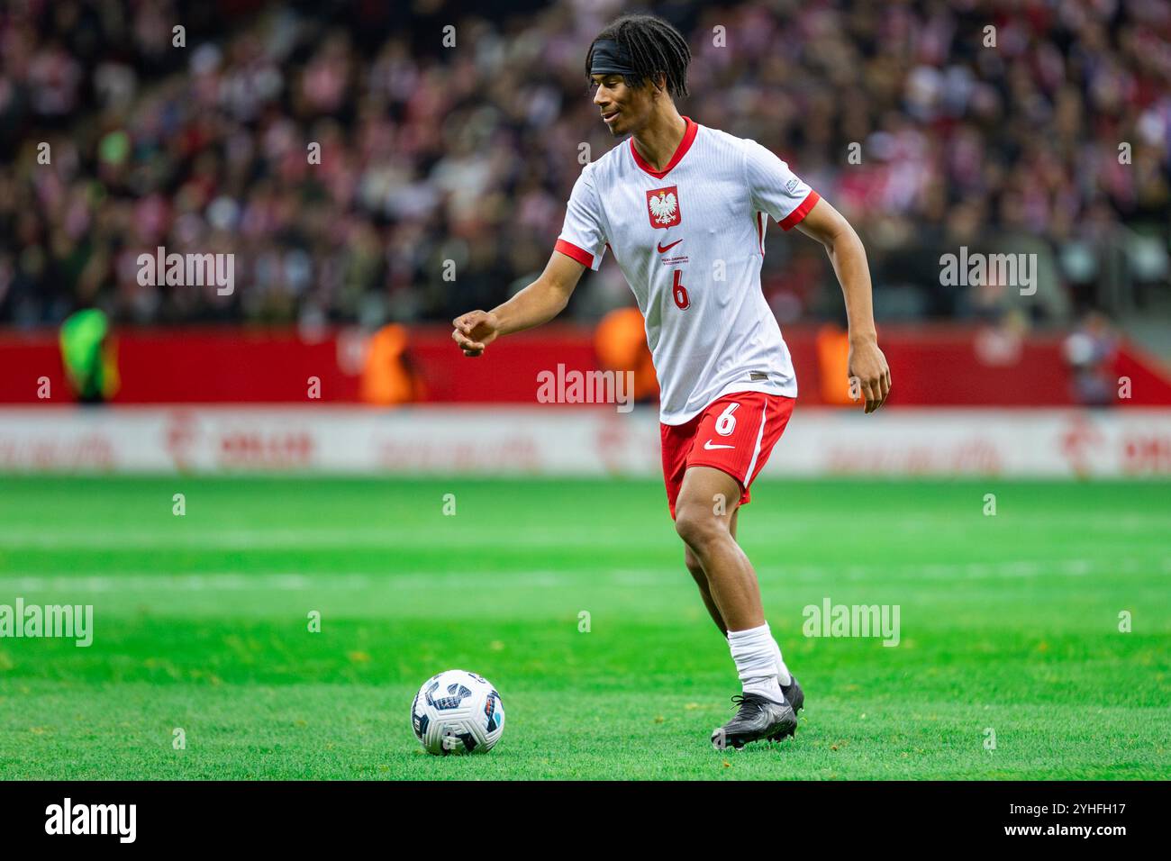Maximillian Oyedele of Poland seen in action during the UEFA Nations ...
