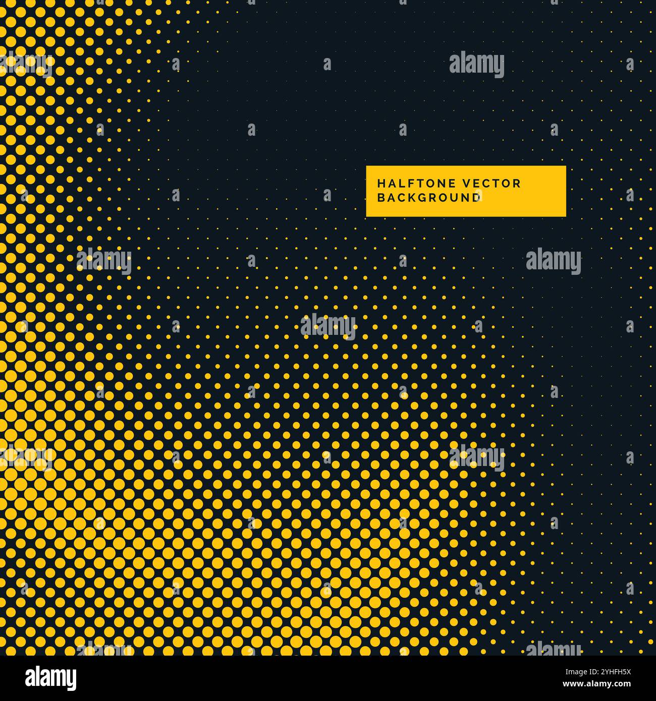 yellow and black halftone dots background Stock Vector Image & Art - Alamy