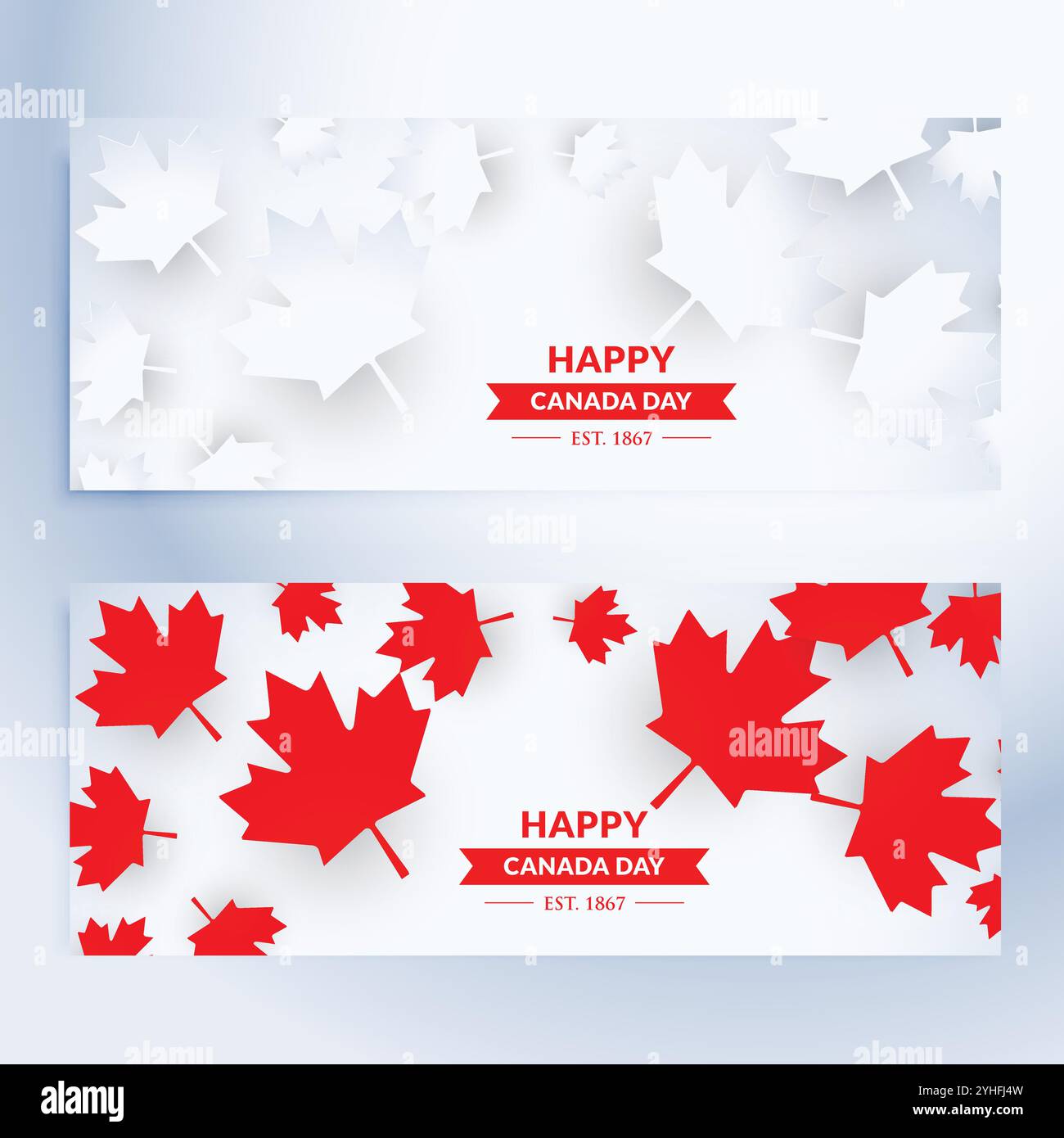 set of happy canada day banners Stock Vector Image & Art - Alamy