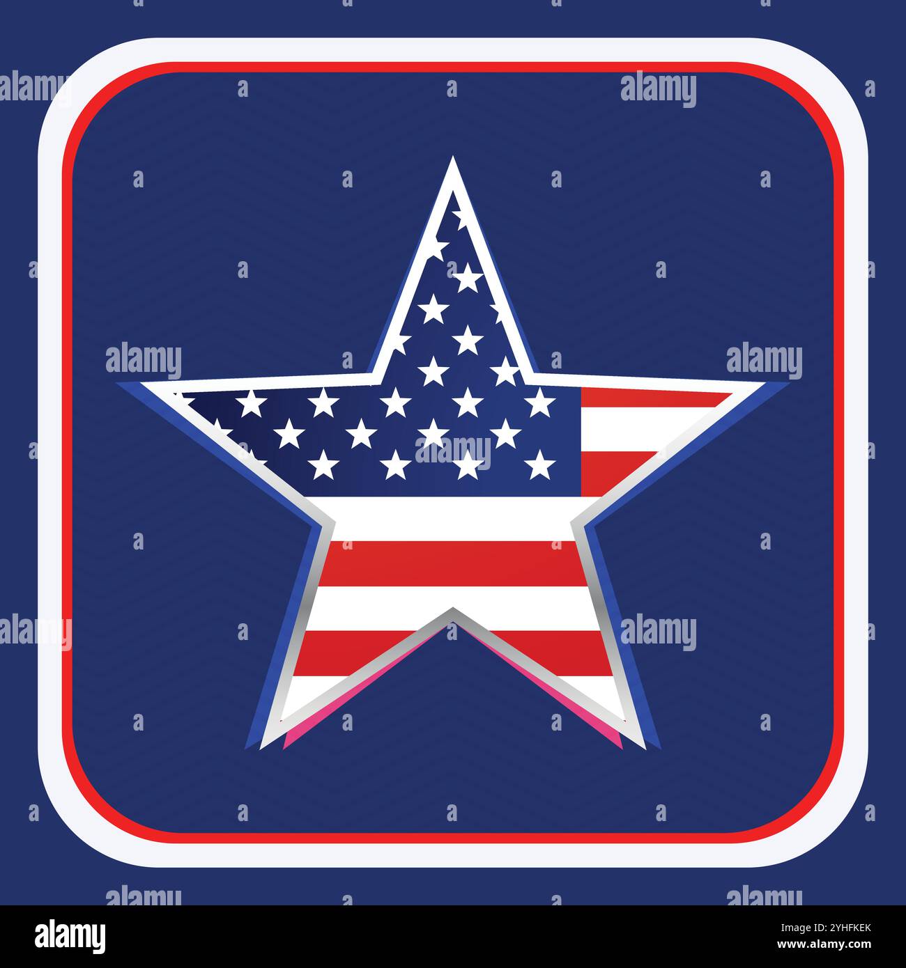 american flag inside star background Stock Vector Image & Art - Alamy