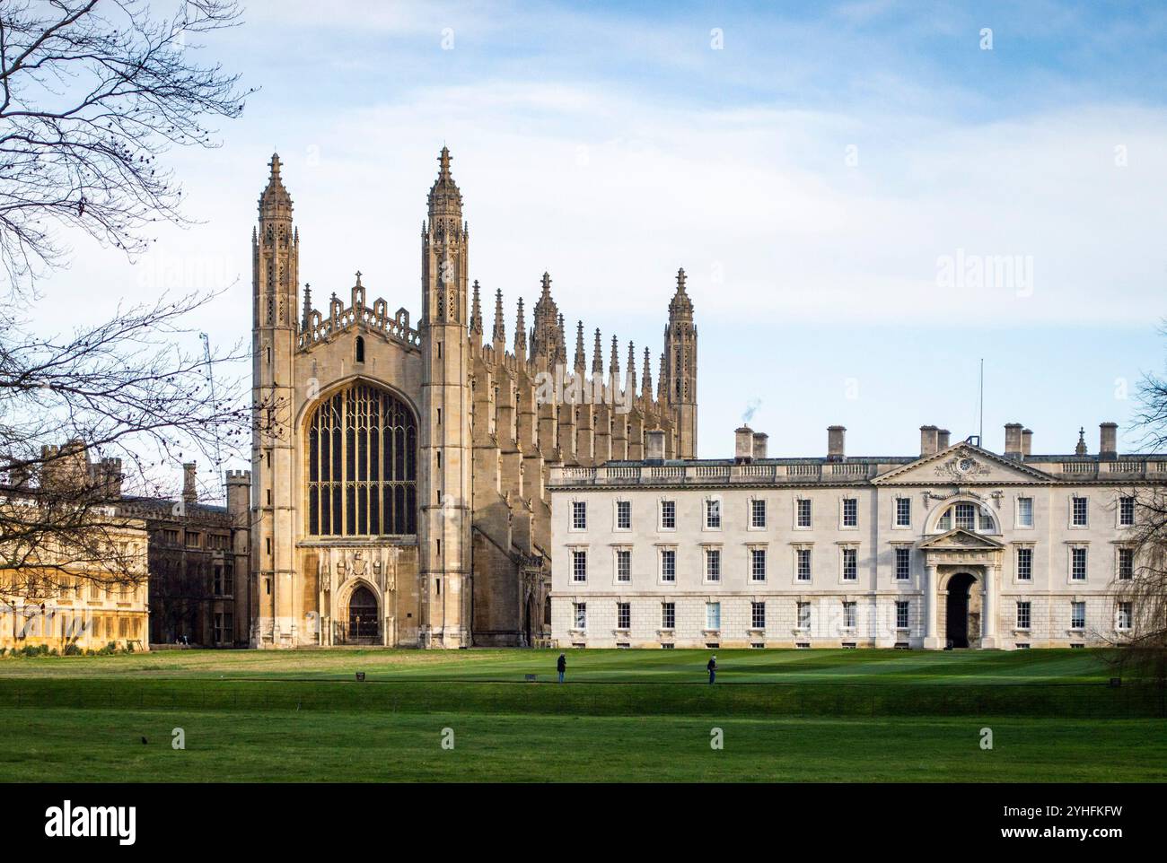 Cambridge, UK, Jan 7, 2022. View of Cambridge University King's College ...