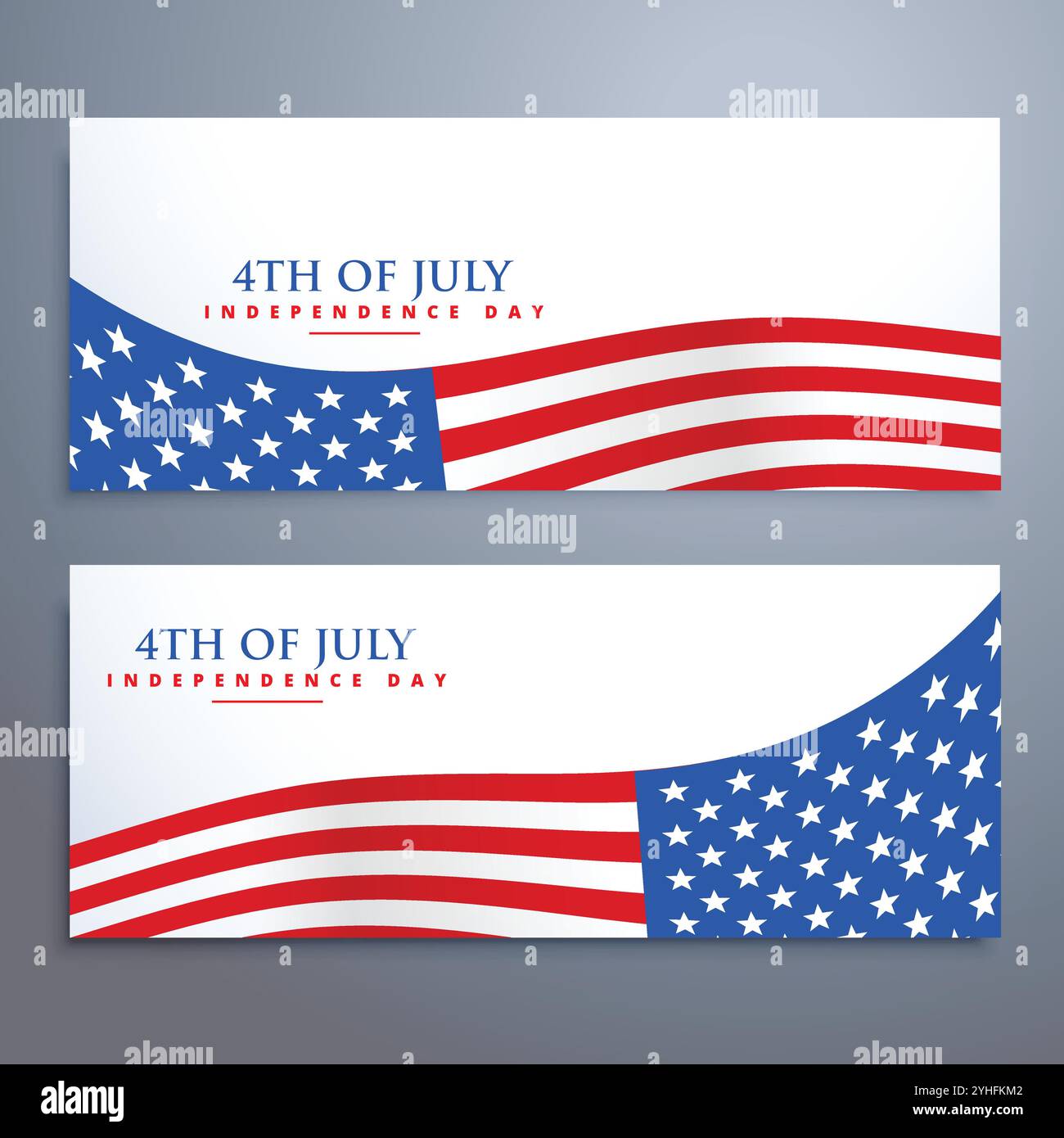 4th of july flag banners Stock Vector Image & Art - Alamy