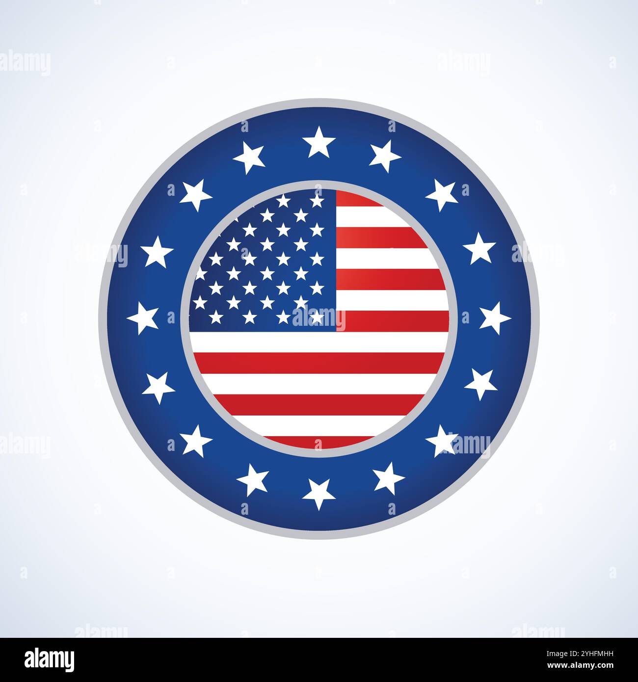 American flag badge hi-res stock photography and images - Alamy