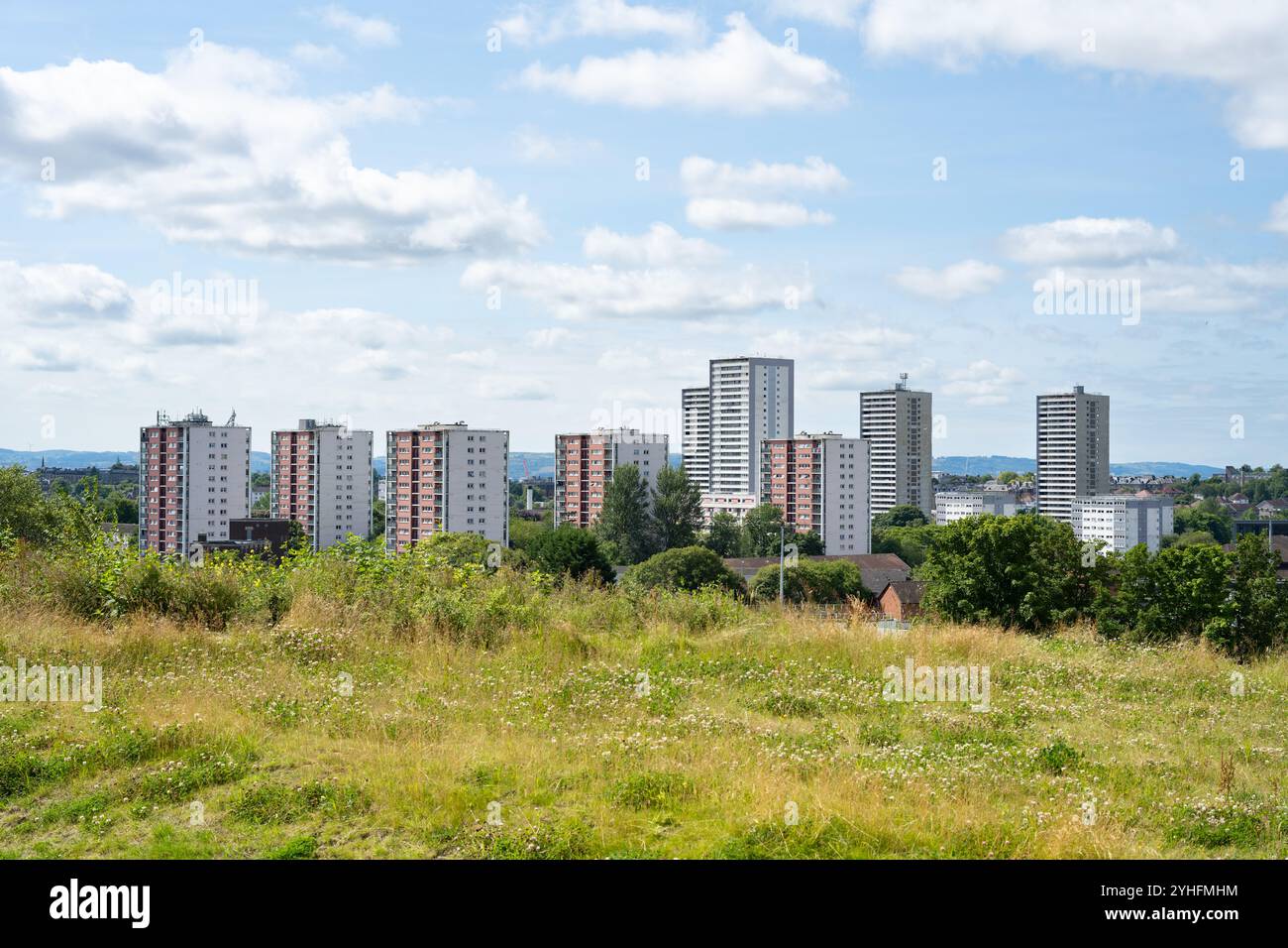 Wyndford Estate high rise tower blocks, Maryhill, Glasgow, Scotland, UK ...