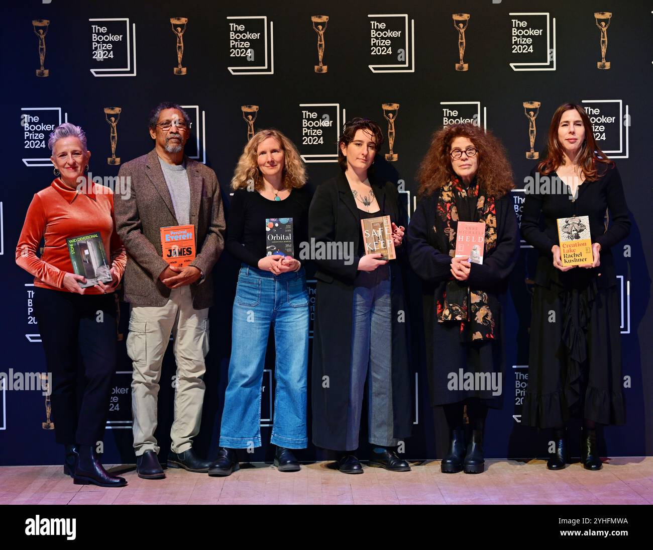 LONDON, UK. 11th Nov, 2024. Charlotte Wood, Percival Everett, Samantha ...