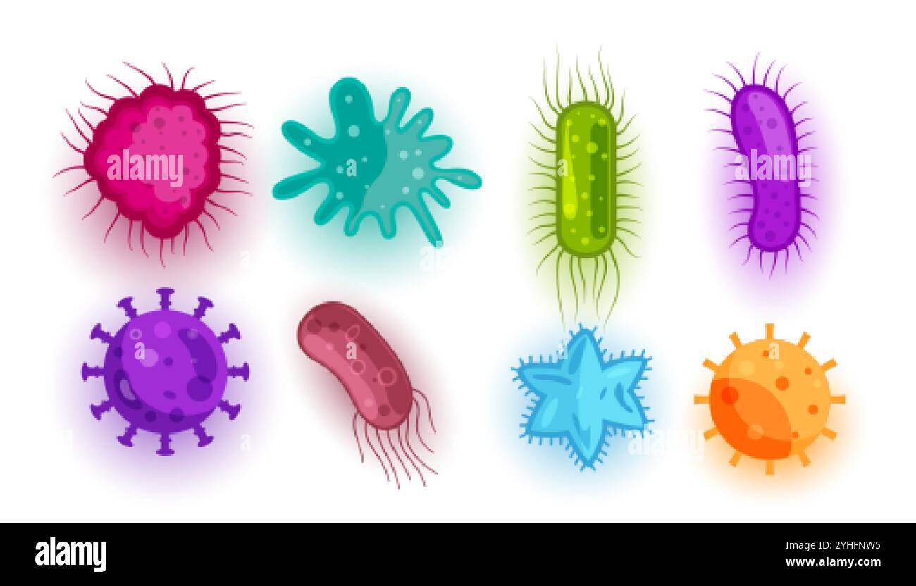 set of different virus and bacteria shapes Stock Vector Image & Art - Alamy