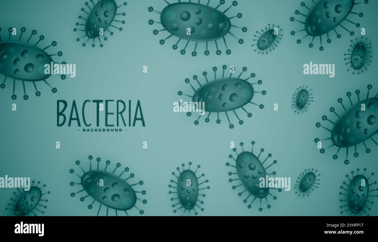 microscopic bacteria or virus infection background design Stock Vector ...