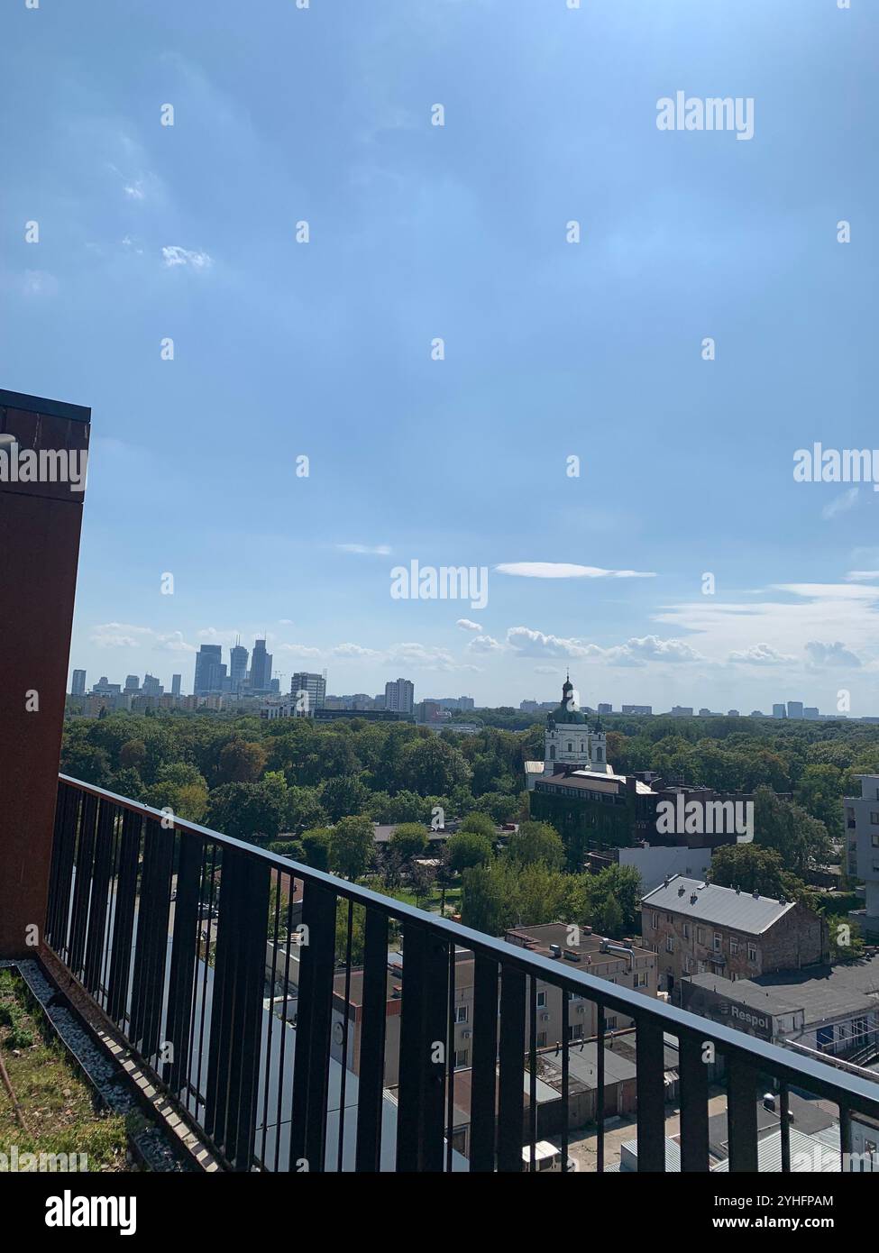 Scenic City View with Lush Greenery and Skyline Stock Photo - Alamy